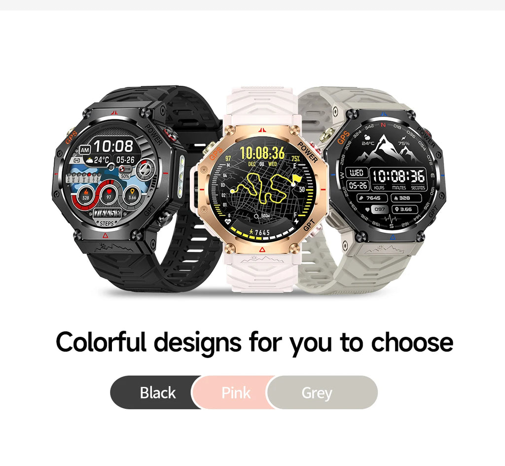 T-Rex 3 Ultra Military Grade GPS Smart Watch 10ATM Waterproof Compass ...